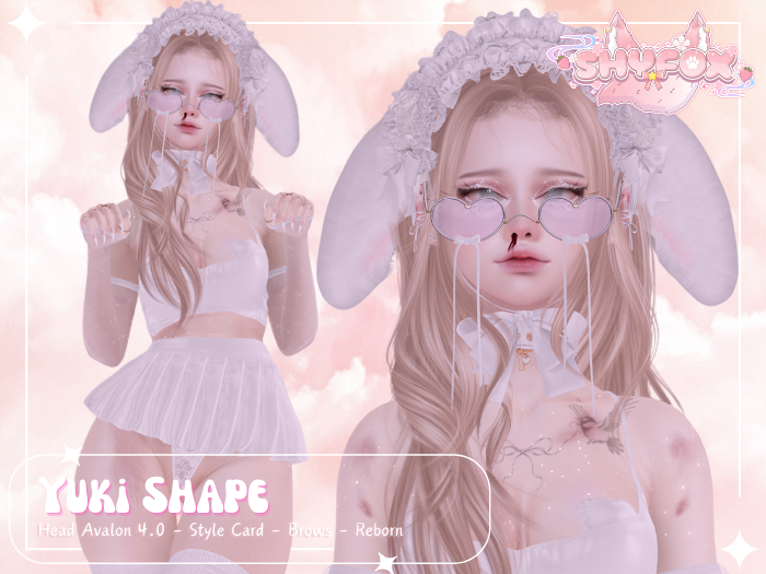Second Life Marketplace - .: SHYFOX :. Yuki Shape - Lelutka Avalon Head