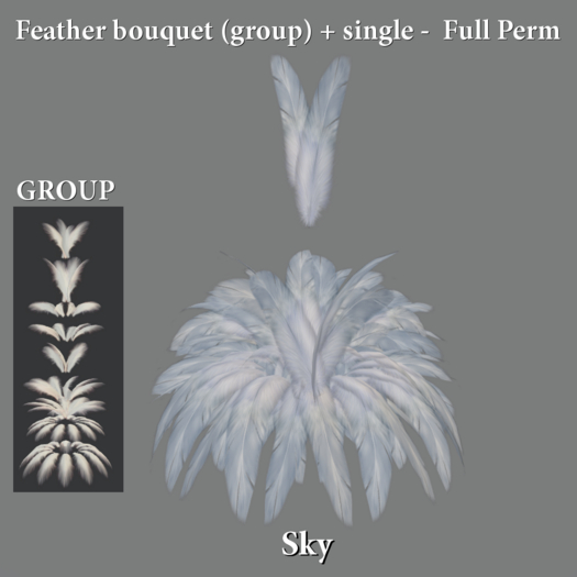 Second Life Marketplace - Feather Bouquet Sky - Full Perm (add)