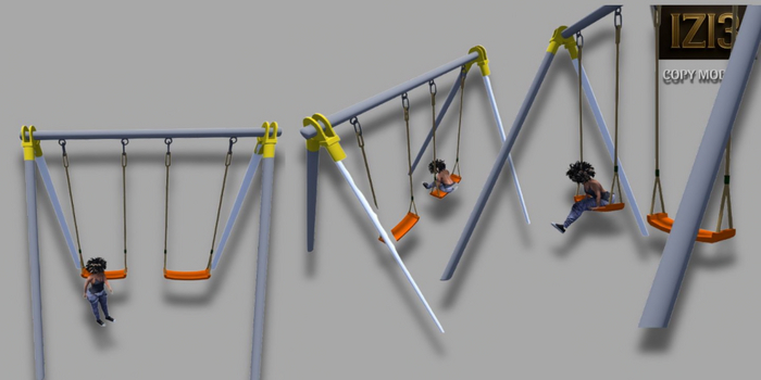 Second Life Marketplace - Animated Swing Set - Mesh (Copy/Modify)