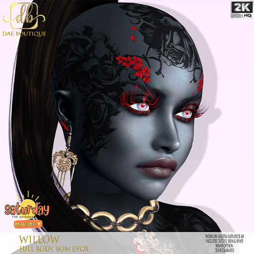 Second Life Marketplace - WILLOW EVOX Tattoo & Skin Full Body BOM ...