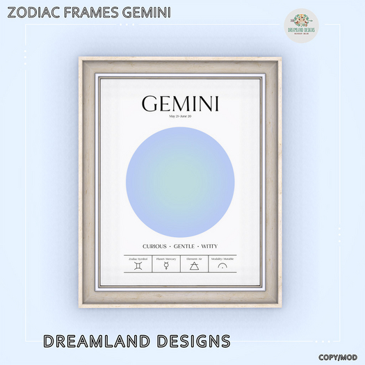 Second Life Marketplace - DD Zodiac Frames-Gemini