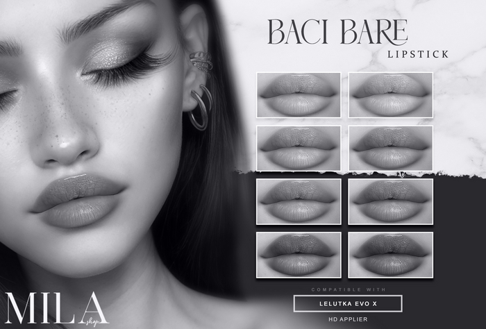 Second Life Marketplace - .MILA. Baci Bare Lipstick [LeLutka EvoX HD] DEMO