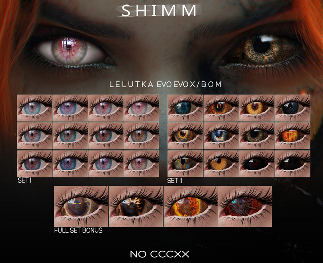 Second Life Marketplace - S H I M M / Lelutka Eyes Applier ~ BOM ...