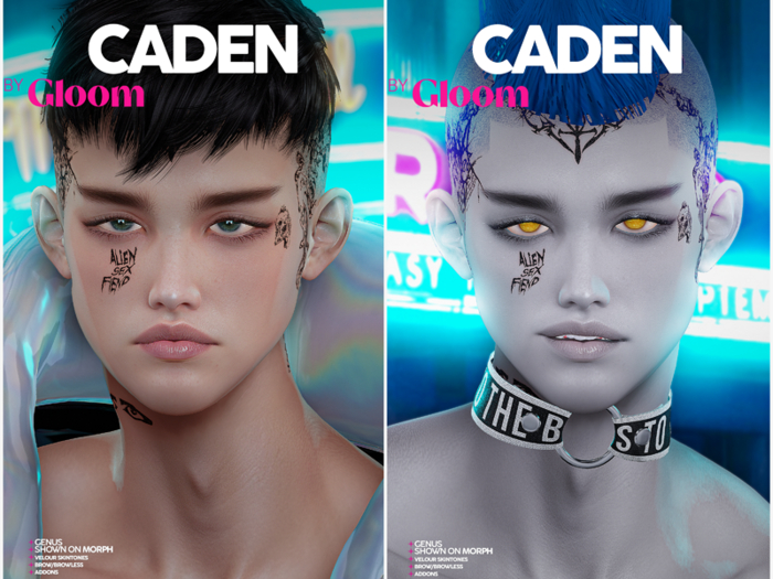 Second Life Marketplace - Gloom - Caden Skin - Fatpack