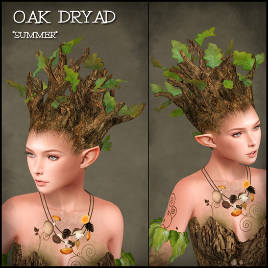Second Life Marketplace - Oak Dryad Hair * SUMMER * - OakLeaf Hair