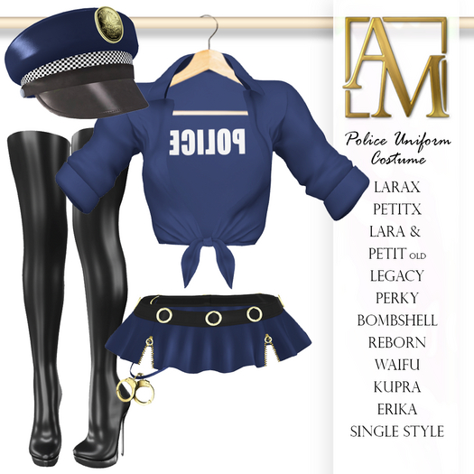 Second Life Marketplace - .: AlmaMiranda :. Police Uniform Costume