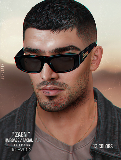Second Life Marketplace - UNLEASH - Zaen Facial hair Fatpack // Evox
