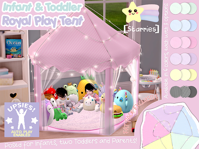Second Life Marketplace - [Starries] Royal Play Tent Fatpack & Birthday ...