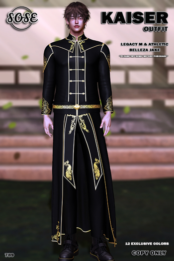 Second Life Marketplace - [SOSE] KAISER OUTFFIT - DARK GREY