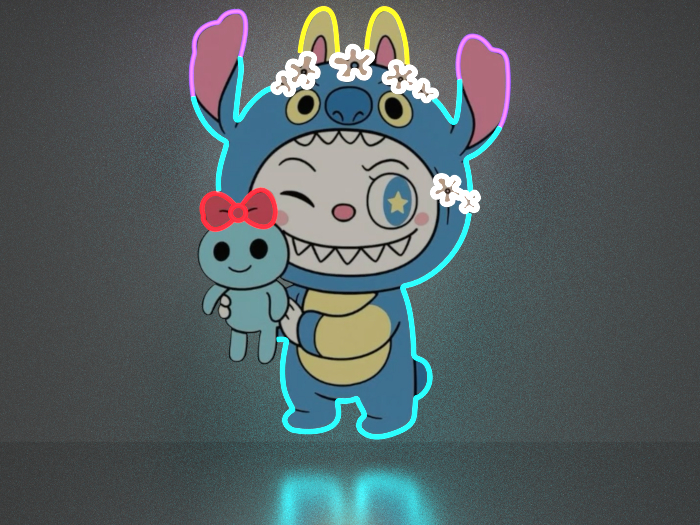 Second Life Marketplace - Labubu in a Stitch Costume Neon picture Full ...