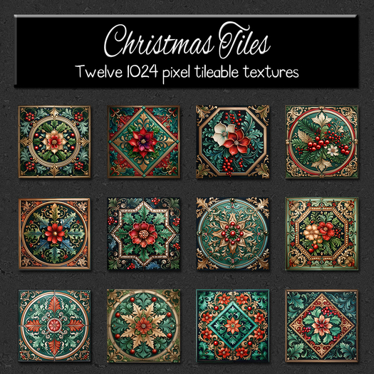 Second Life Marketplace - *Wallflowers* Christmas Tiles