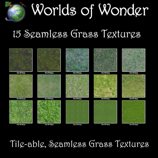 Second Life Marketplace - WoW 15 Seamless Grass Textures