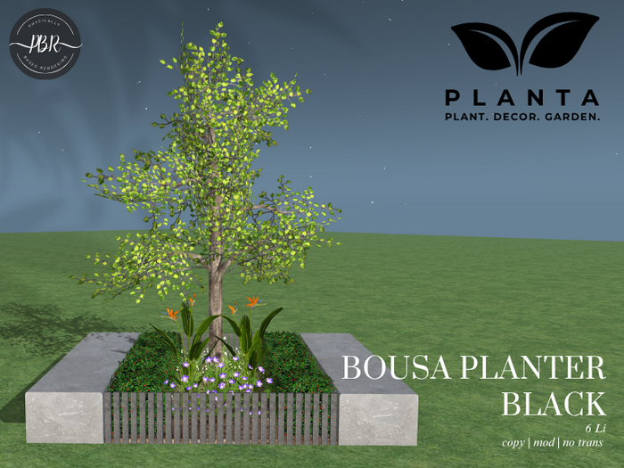 Second Life Marketplace - Planta - Bousa Planter Black