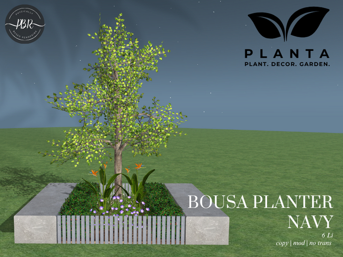 Second Life Marketplace - Planta - Bousa Planter Navy