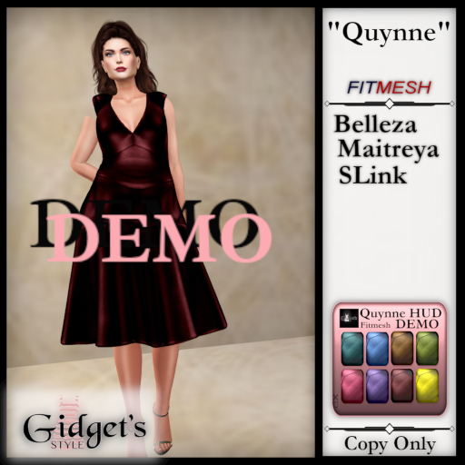 Second Life Marketplace - GS Quynne FITMESH Dress DEMO (BOXED)