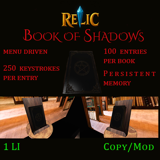 Second Life Marketplace - {{RELIC}} - Book of Shadows