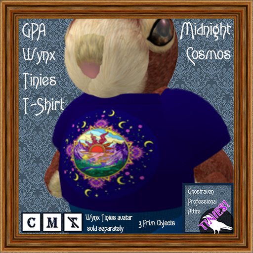 Second Life Marketplace - GPA Wynx Tinies T-Shirt - Midnight Cosmos Print