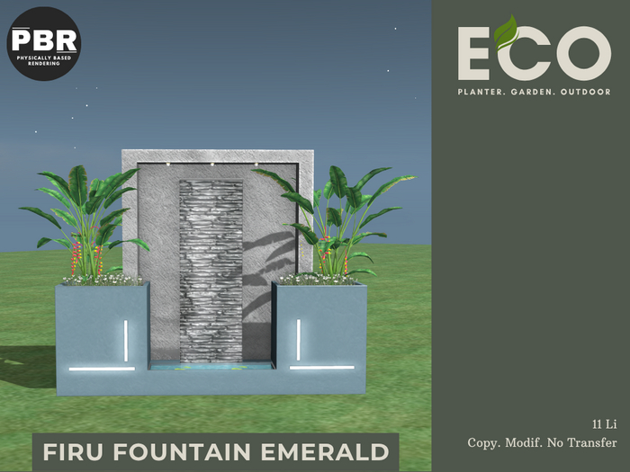 Second Life Marketplace - Eco - Firu Fountain Emerald