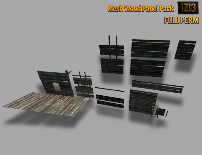 Second Life Marketplace - Mesh Wood Panel Pack _ Full Perm