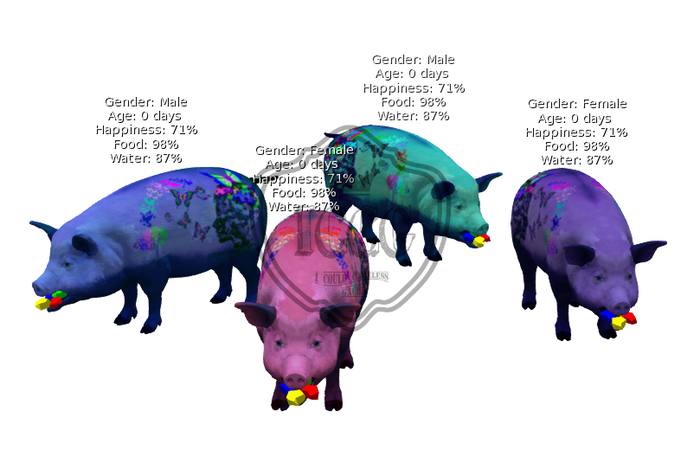 Second Life Marketplace - 2021 Autism Pigs Group (Different Surpass ...
