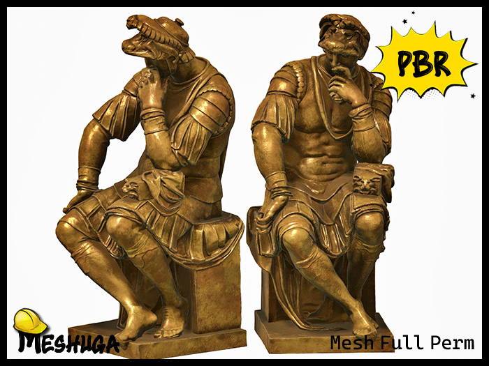 Second Life Marketplace - Meshuga PBR Duke of Thought Statue FULL PERM MESH