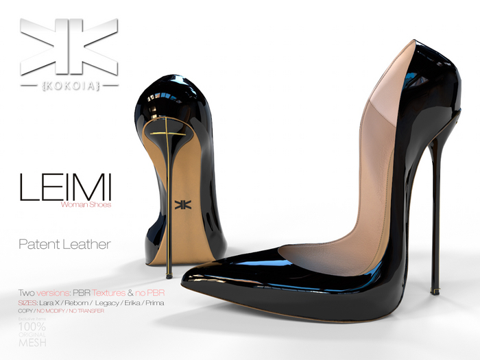 Second Life Marketplace - Leimi :: Woman Shoes :: Patent Leather :: {kokoia}