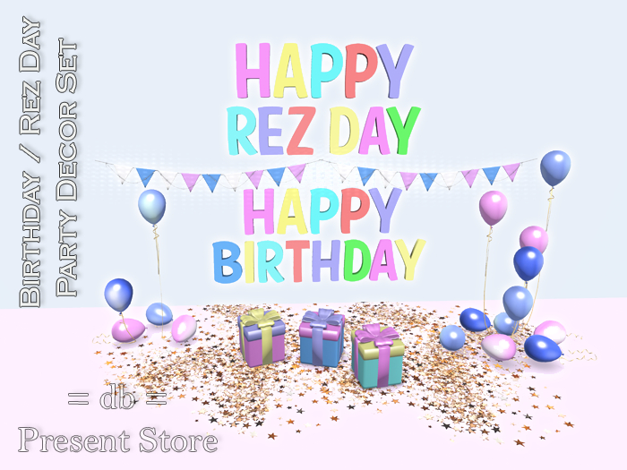 Second Life Marketplace - ::db:: Happy Birthday / Rez Day Letters Party ...