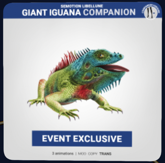 Second Life Marketplace - SEmotion Libellune Giant Iguana Companion ...