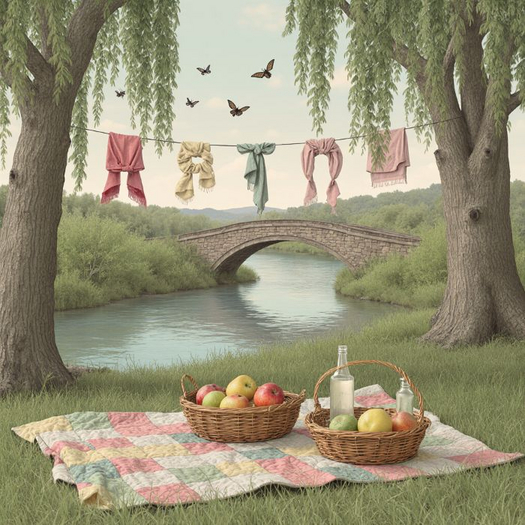 Second Life Marketplace - Riverside Picnic (2) Single Texture