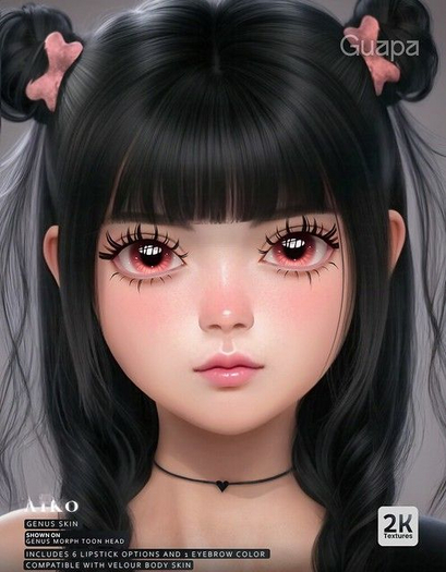 Second Life Marketplace - Guapa - Aiko Skin (GENUS MORPH) 2K) DEMO