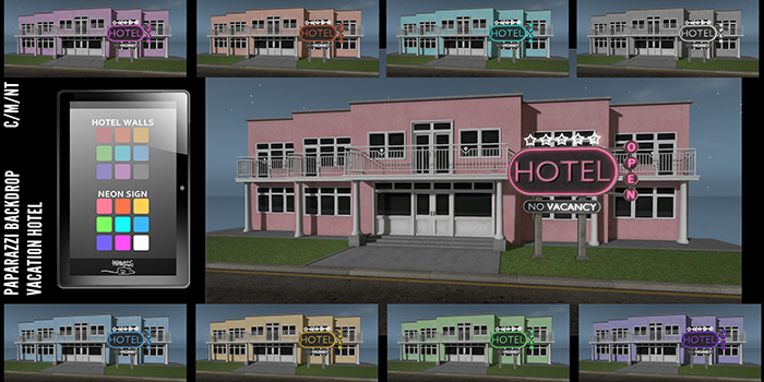 Second Life Marketplace - Paparazzi - BACKDROP - Vacation Hotel