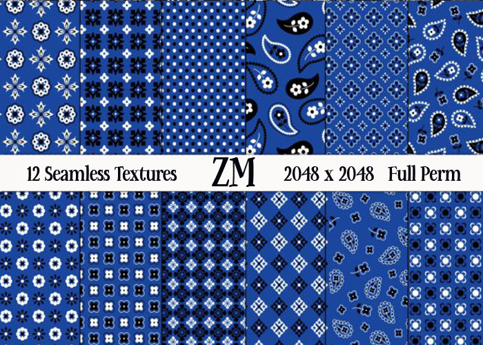 Second Life Marketplace - BLUE BANDANA TEXTURES
