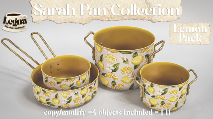 Second Life Marketplace - - Legna - Sarah Pan Collection (Lemon Pack)