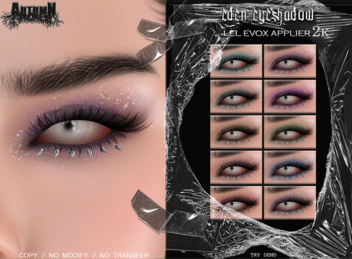 Second Life Marketplace - AutumN- EDEN EYESHADOW 2K EVO/EVO X APPLIER DEMO