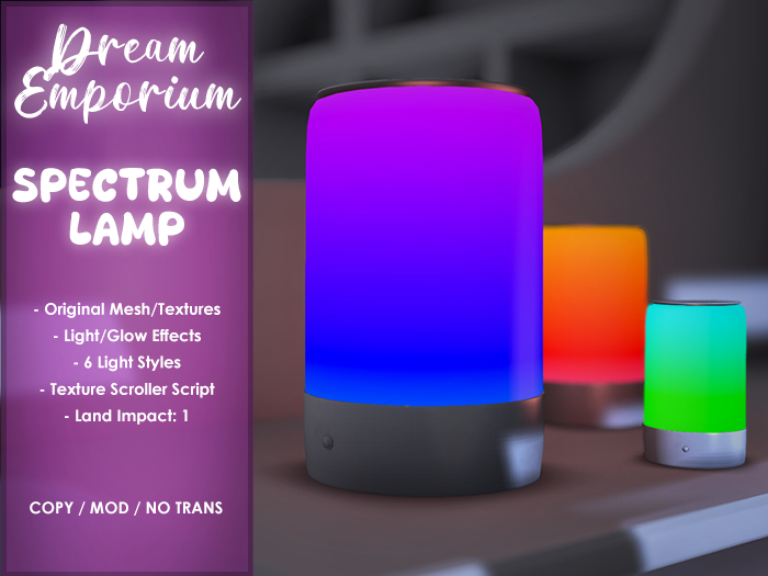 Second Life Marketplace - [Dream Emporium] Spectrum Lamp