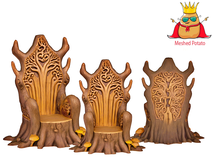 Second Life Marketplace - Meshed Potato - Forest Throne Full Perm