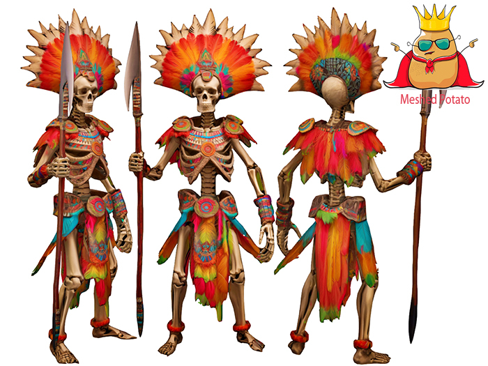 Second Life Marketplace - Meshed Potato - Native Warrior Skeleton Full Perm