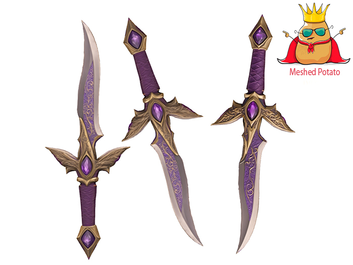 Second Life Marketplace - Meshed Potato - Elven Dagger Full Perm