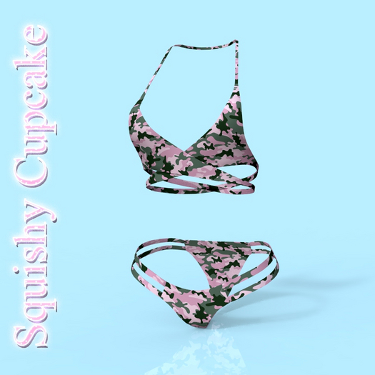 Second Life Marketplace - Camo Ela Bikini Bombshell