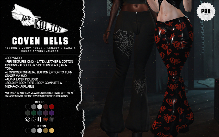 Second Life Marketplace - KILLJOY Coven Bells REBORN [PBR Only]