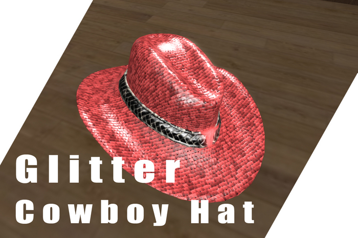 Second Life Marketplace - Glitter Cowboy Hat Red - High LOD & Quality ...
