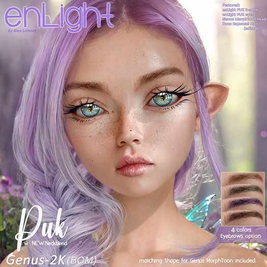 Second Life Marketplace - enLight PUK *Head skins* Genus-2K FATPACK