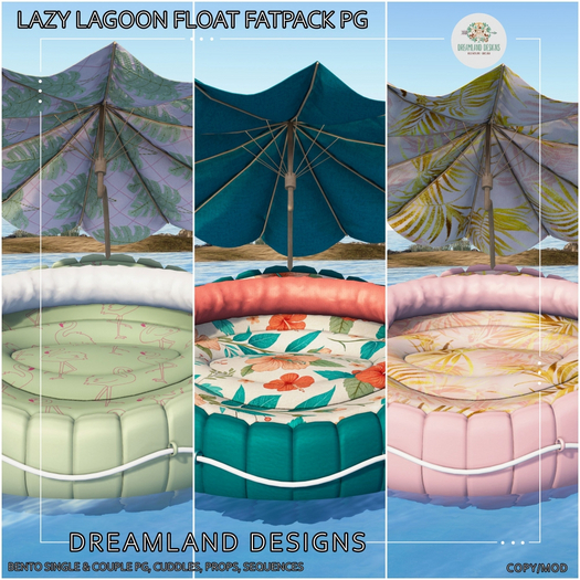 Second Life Marketplace - DD Lazy Lagoon Float Bed Fatpack -PG