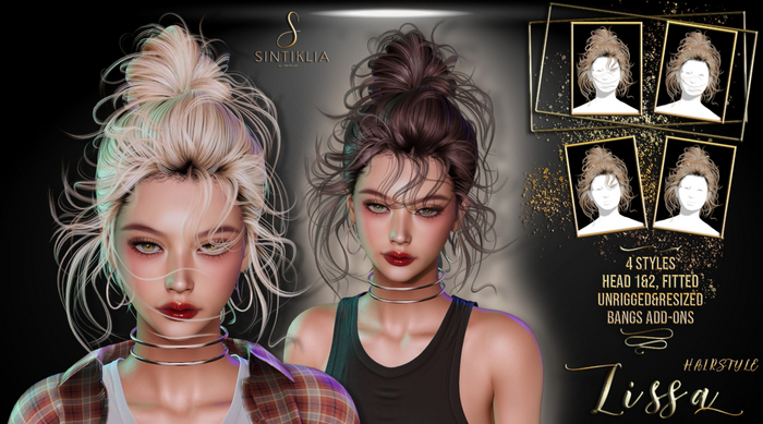 Second Life Marketplace - Sintiklia - Hair Lissa - Blacks&Browns