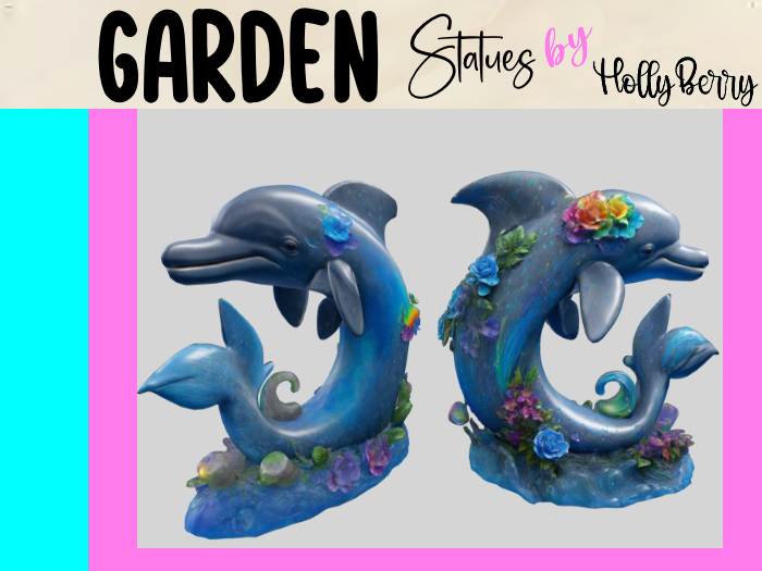 Second Life Marketplace - HB: Shimmer Dolphin Statue FuLL PERM