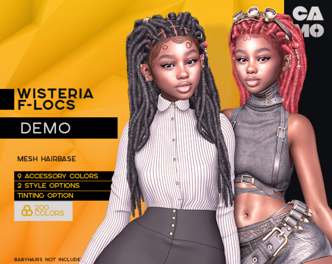 Second Life Marketplace - CAMO - Wisteria F-Locs DEMO
