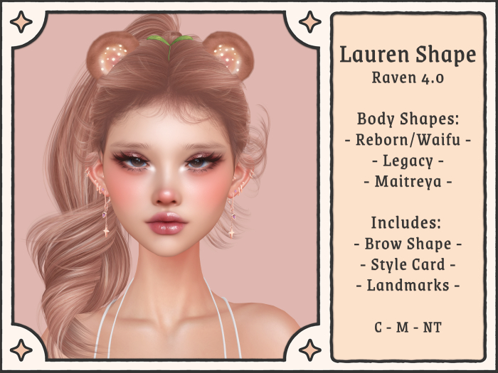 Second Life Marketplace - AGATHIST - LAUREN SHAPE - EvoX Raven 4.0
