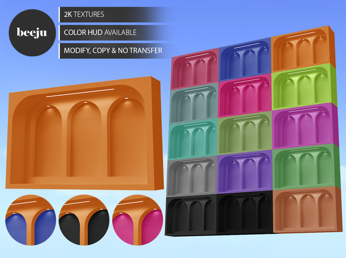 Second Life Marketplace - *NEW* beeju - triple booth 03 (vibrants)