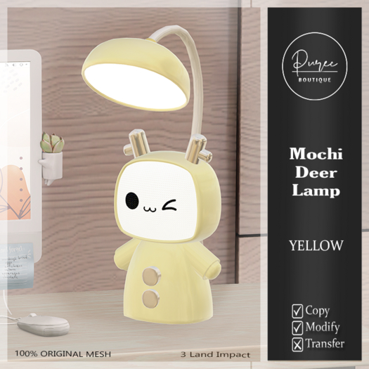 Second Life Marketplace - [PUREC] Mochi Deer Lamp - Yellow