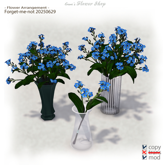 Second Life Marketplace - (g.) Flower Arrangement - Forget-me-not 20250629